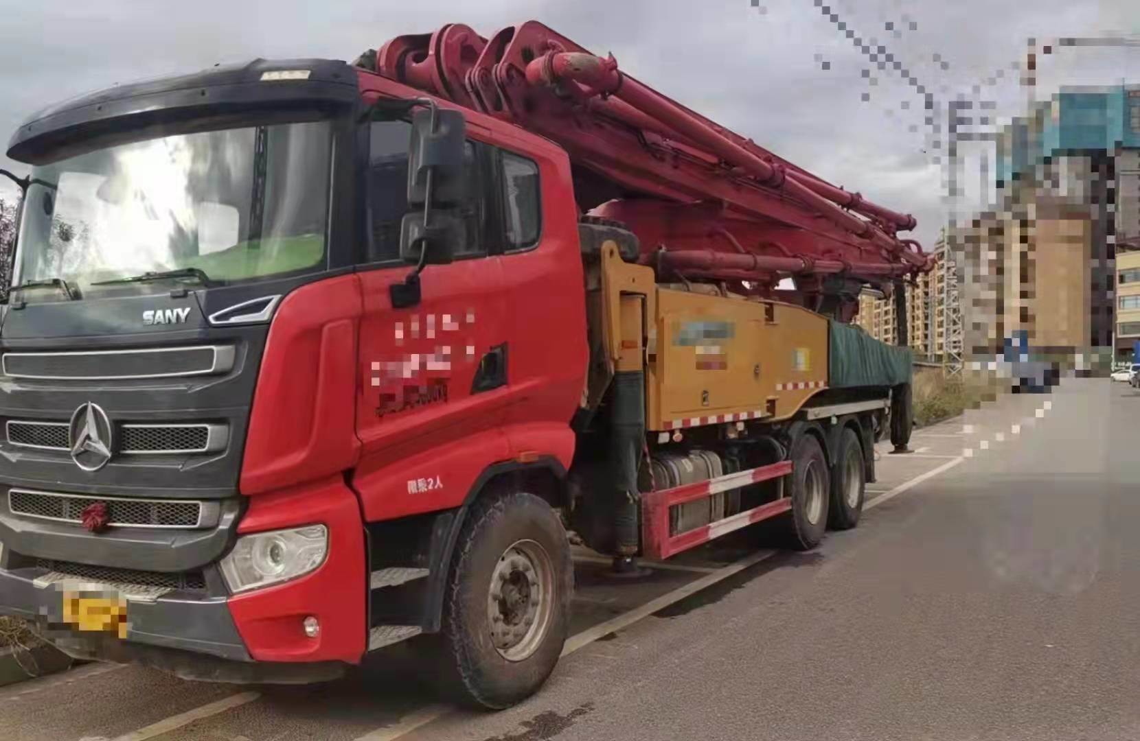 2020 49m Sy Concrete Pump on Sy Truck Hydraulic Concrete Boom Pump for ...