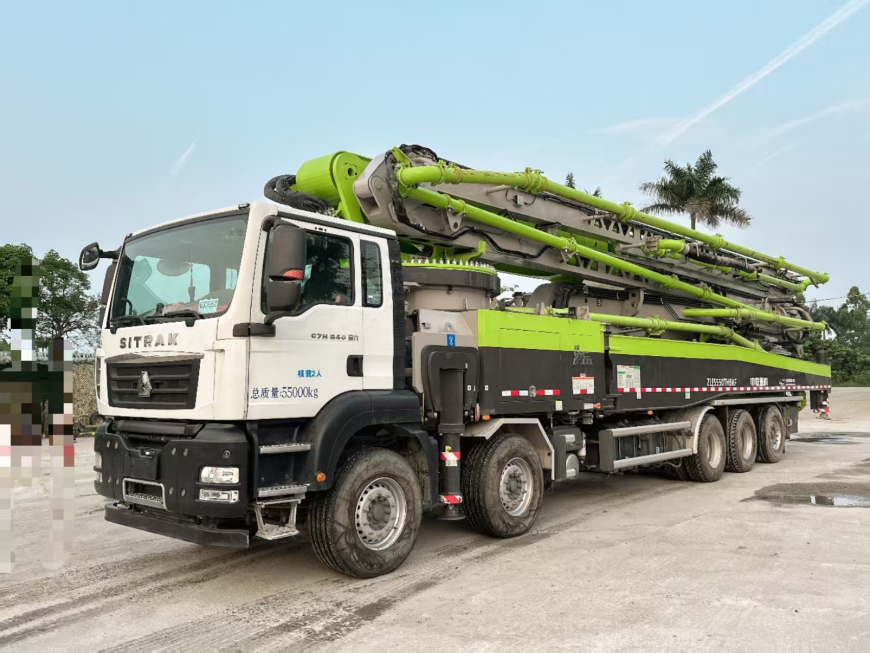 2023 Zoomlion 70m Concrete Pump Maximum Cloth Depth 63.8M for High-Rise ...