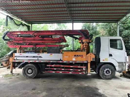 25m Truck Mounted Pump Concrete Boom Pump with Cylinder Type Structure ...